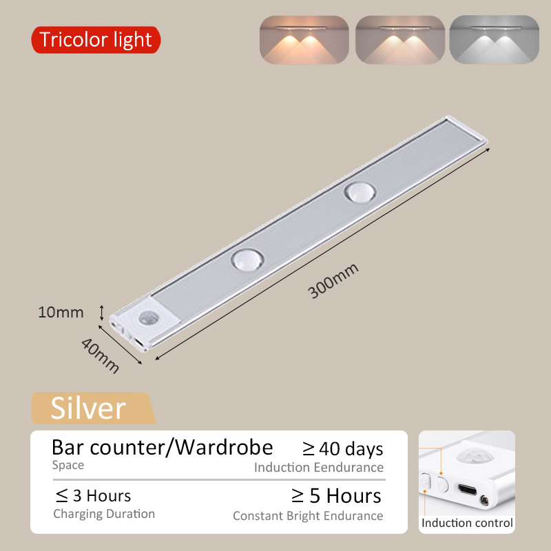【COD】LED touch Light Tricolor Dimmable Cat Eye Light Strip Cabinet ...