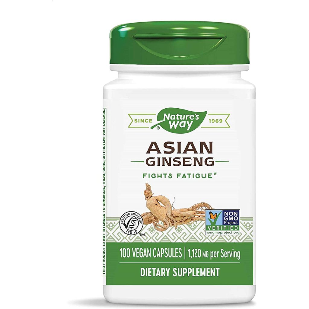 Nature's Way Premium Herbal Asian Ginseng 1,120mg per serving (100 Caps ...