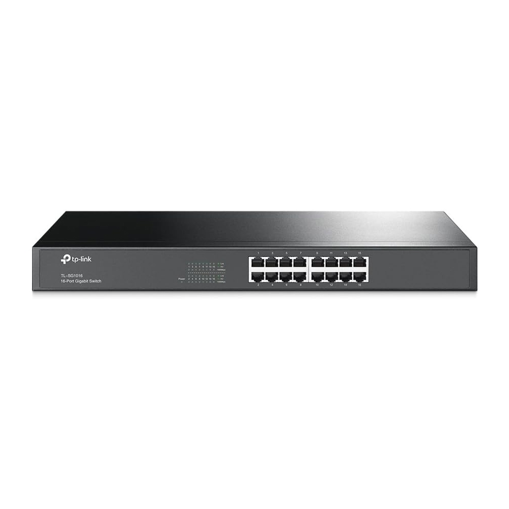 TP-Link TL-SG1016 16-Port Gigabit Rackmount Switch 10/100/1000Mbps RJ45 ...