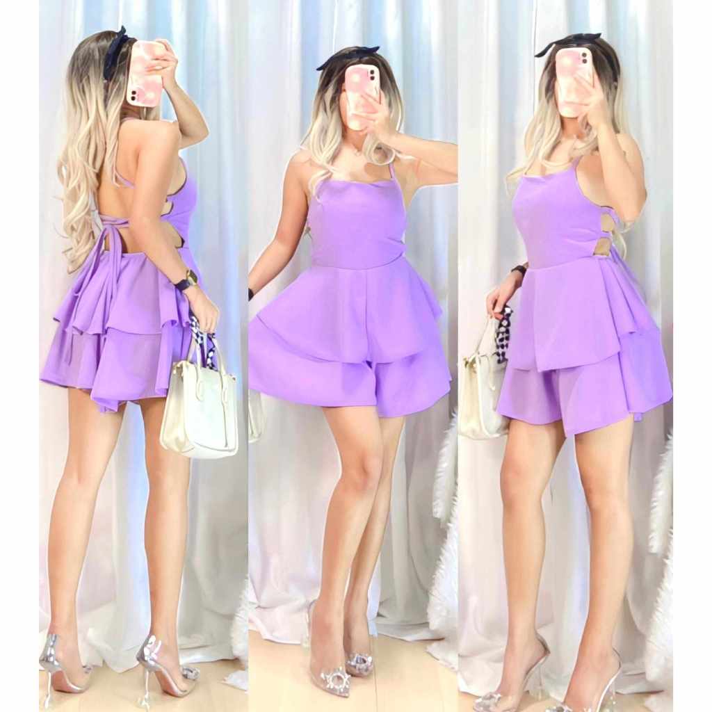 DBS PIA Romper Dress Quality Crepe Fabric Free Size FITS Small to LARGE ...
