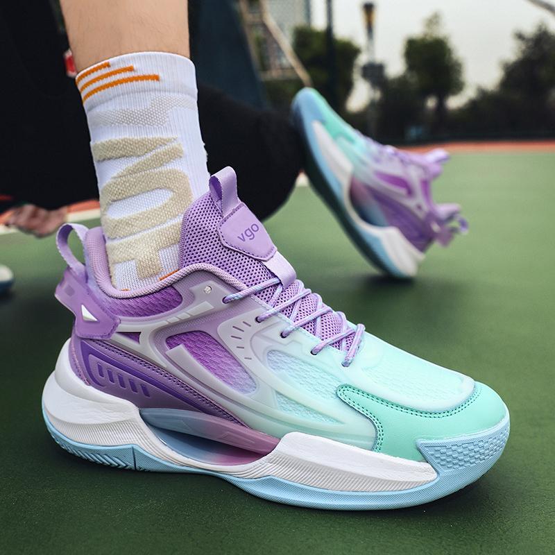 Basketball shoes with spike and cool luminous with high bounds | Shopee ...