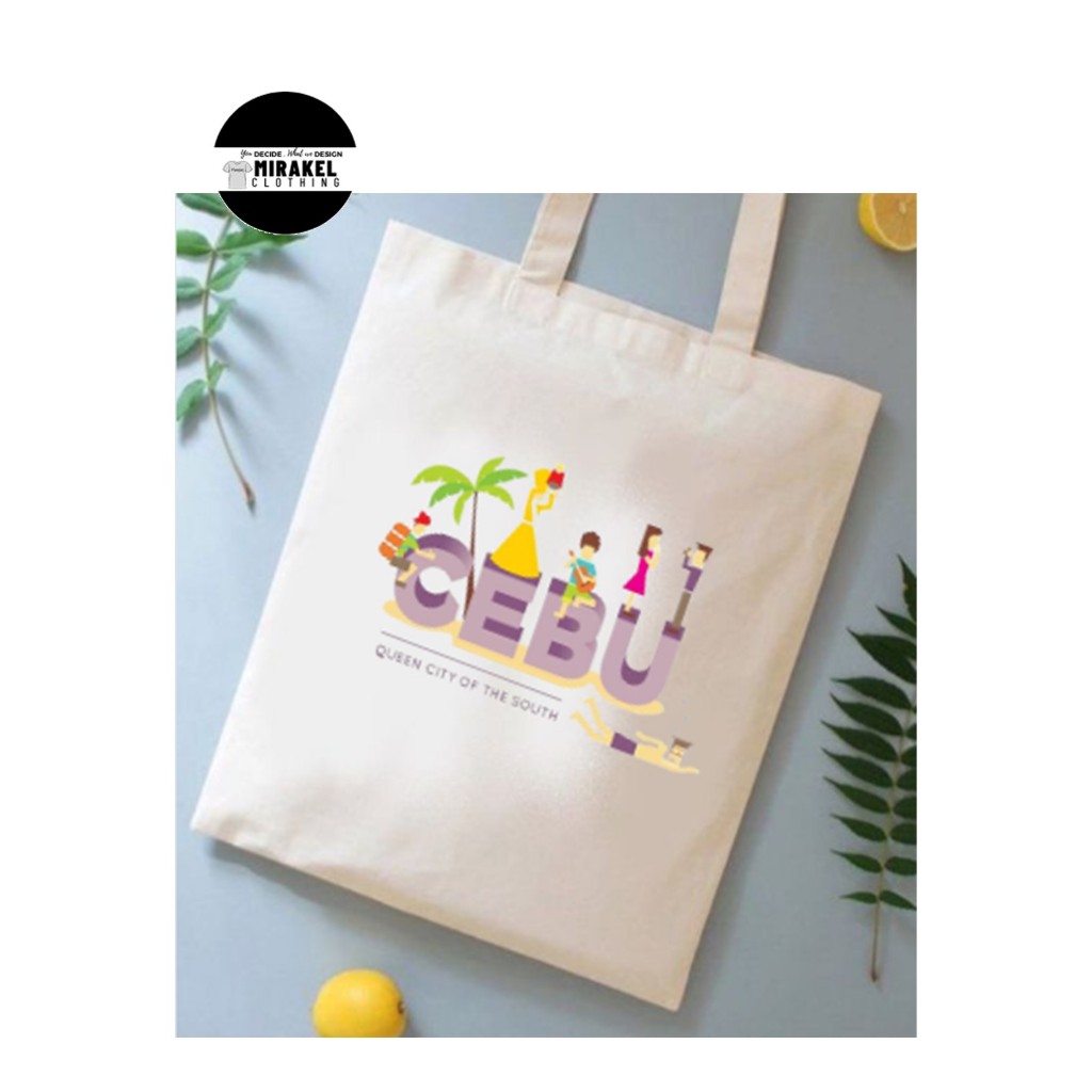 CEBU TOTE BAG SOUVENIR TOTE BAG SUBLIMATION BAG | Shopee Philippines