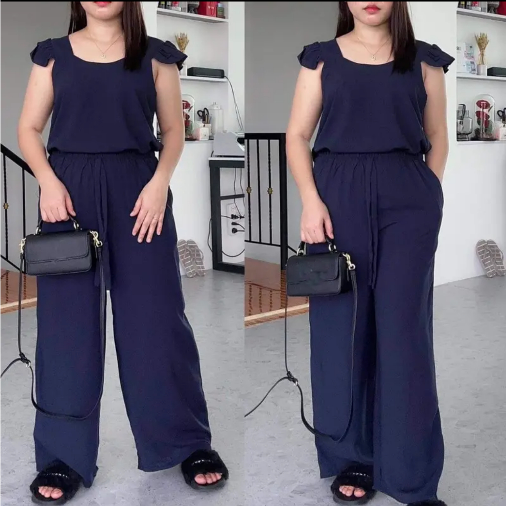 CHALLIS RUFFLES BLOUSE AND SQUAREPANTS TERNO CASUAL WOMENS FIT UP TO XL ...