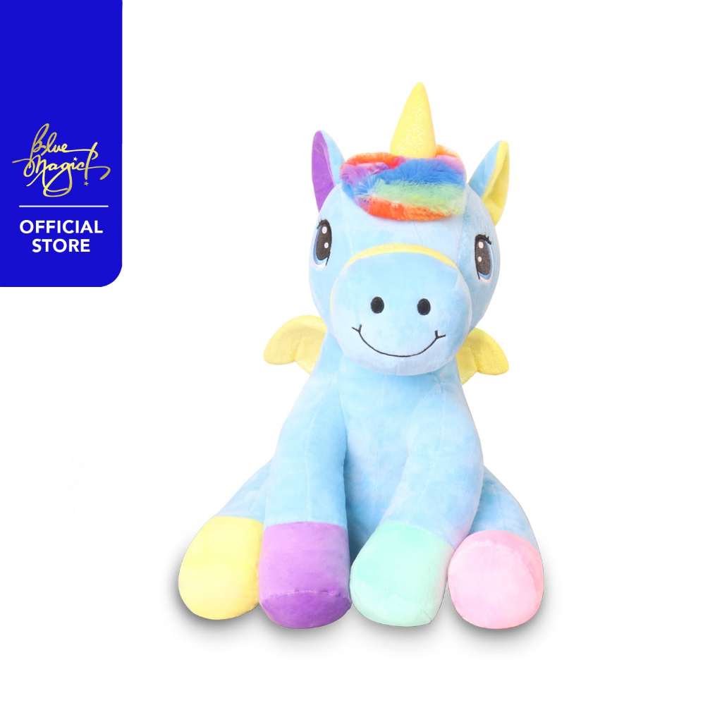 Unicorn stuffed toy blue magic store