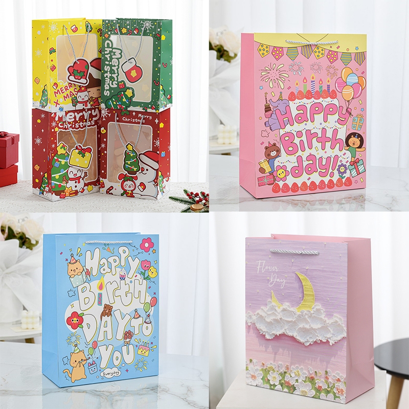 New Gift Wrapping Bags Christmas Gift Birthday Packaging Bag Paper Bag ...