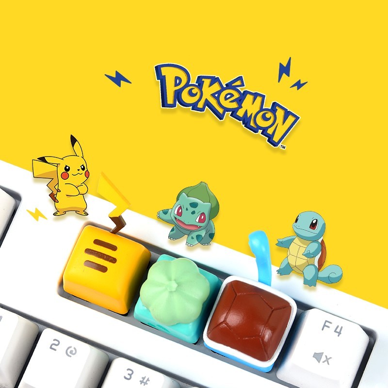 DIY Personalized Mechanical Keyboard Keycaps Pokemon Cartoon Keycap ...