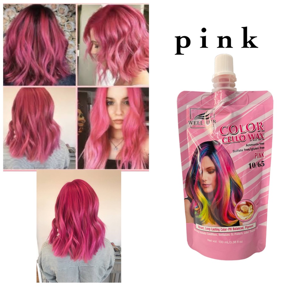 WELL HAIR CELLO WAX PINK 10/65 (100ML) | Shopee Philippines