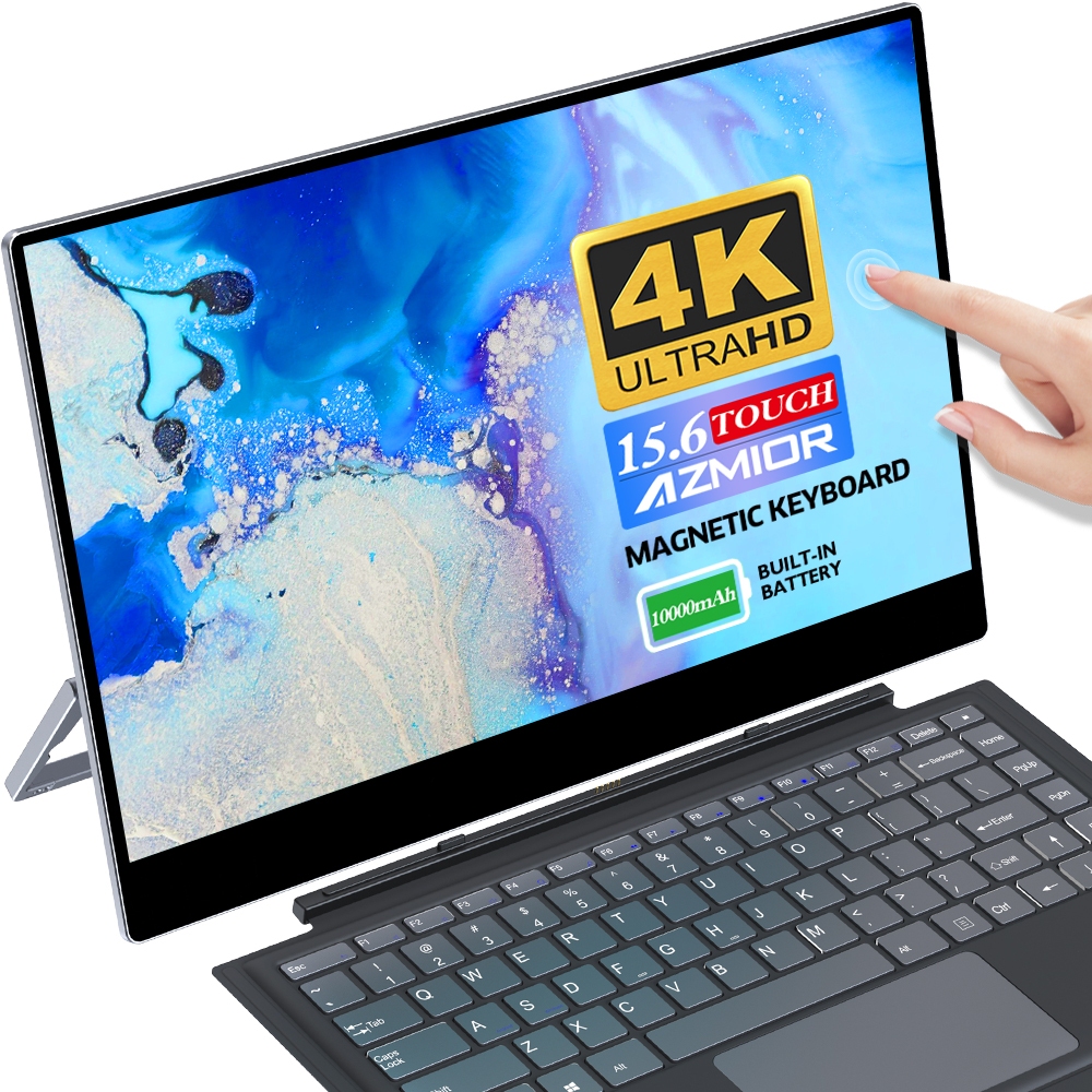 UPERFECT 4K 15.6"Portable Monitor With Magnetic keyboard touchscreen ...