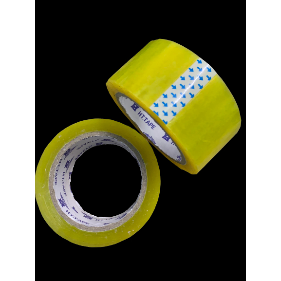 100 Meters Transparent yellow packaging tape big roll high quality ...