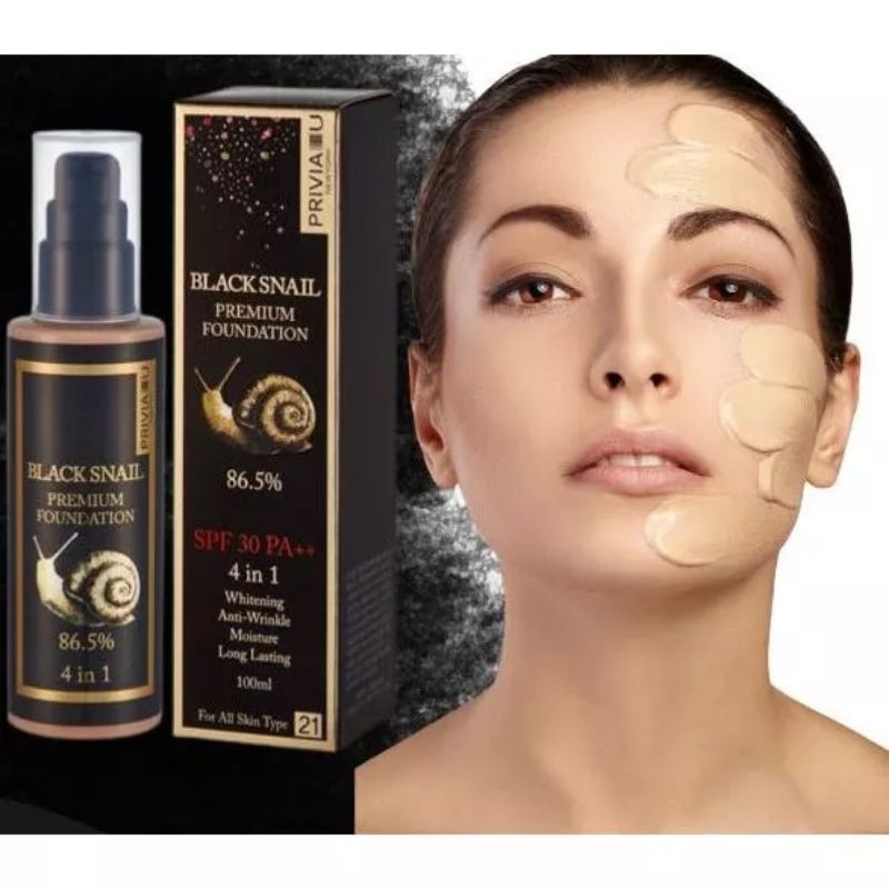 Authentic Black Snail Premium Foundation SPF 30 PA++ Whitening Anti ...