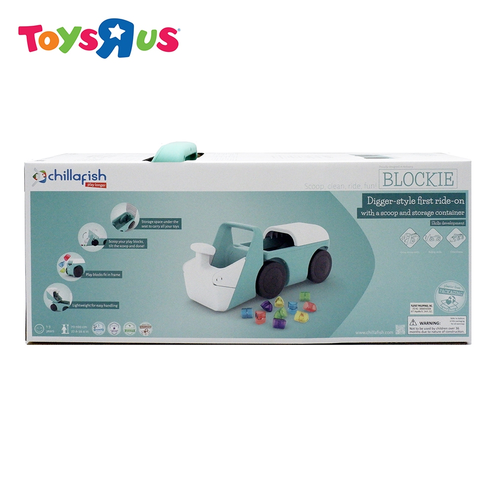 ChillaFish Blockie Ride-On with Scooping Container (Mint) | Shopee ...