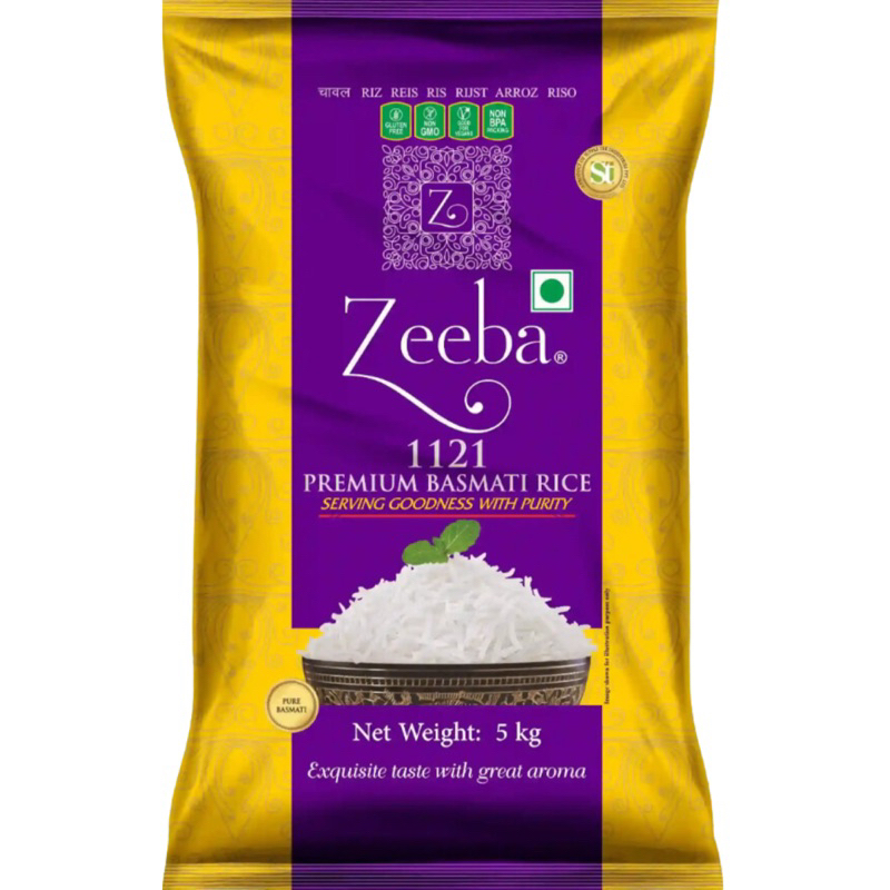Zeeba Premium Basmati Rice 5kg (EXTRA LONG) | Shopee Philippines