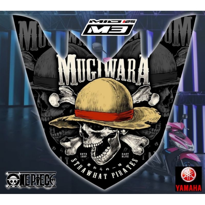 ONE-PIECE front sticker for M3 Mio i125 | Shopee Philippines