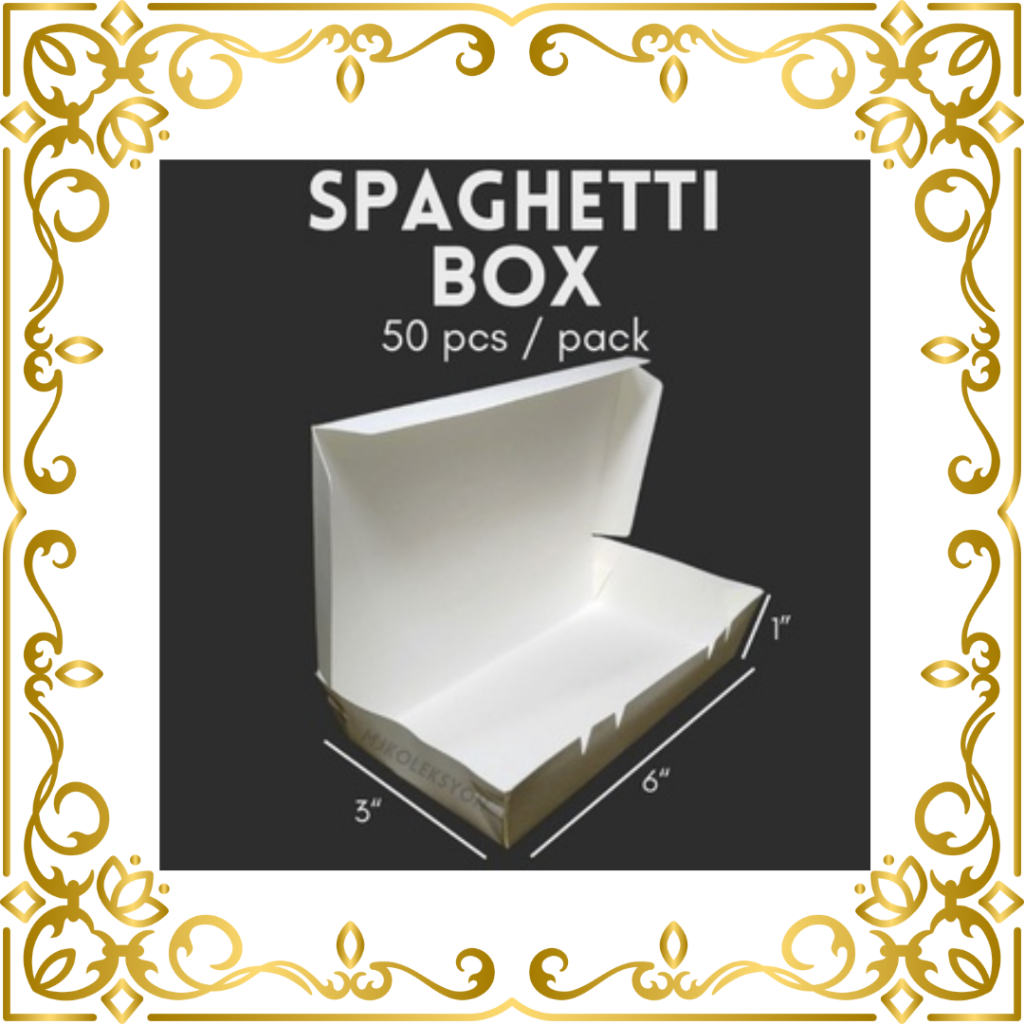 50pcs Spaghetti Box best for ricemeal, Takoyaki, siomai | Shopee ...