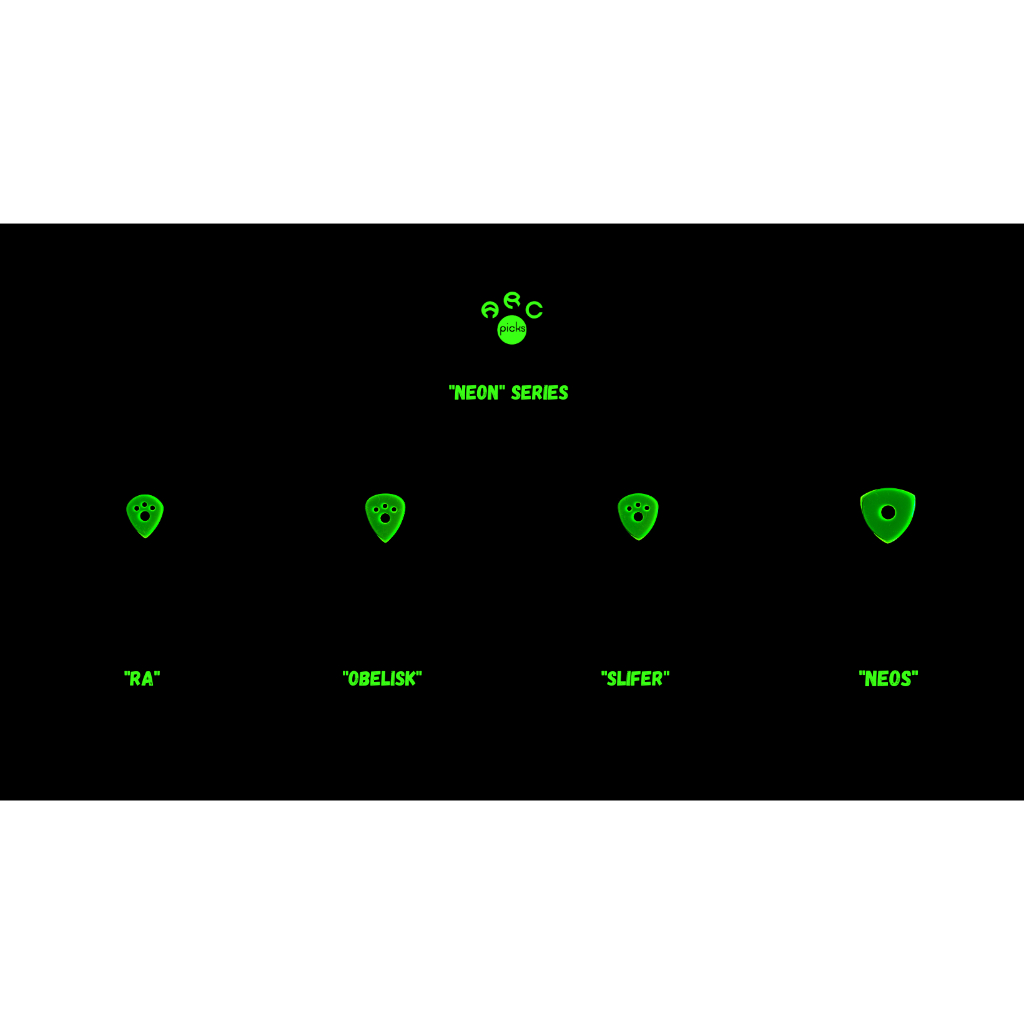 Arc Picks "Neon" Series (Handmade Acrylic Guitar/Bass Plectrum ...