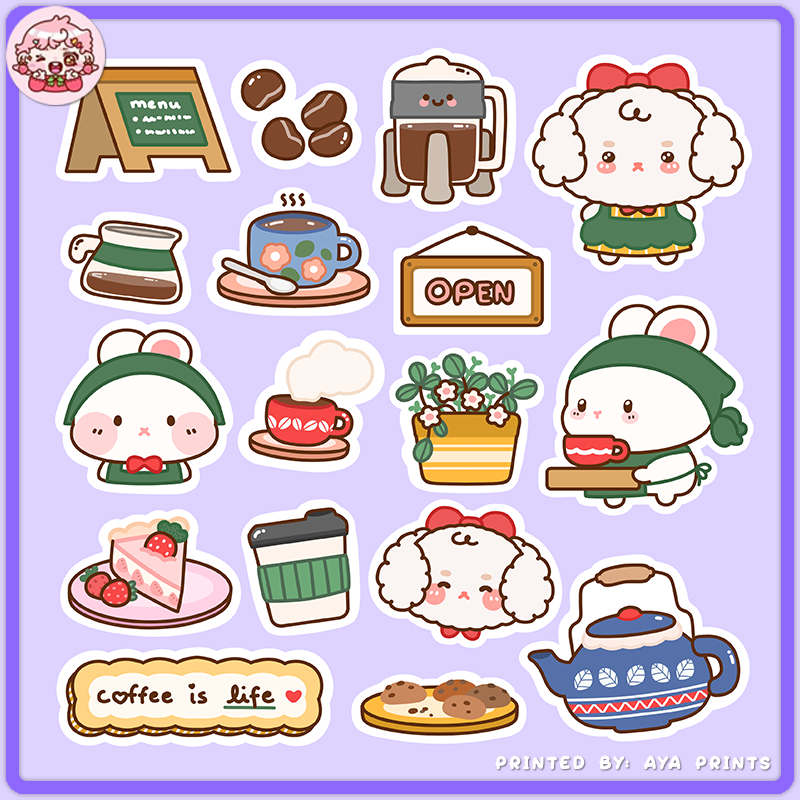 Coffee Bear Stickers - Adorable Coffee-Loving Designs by Satchi ...