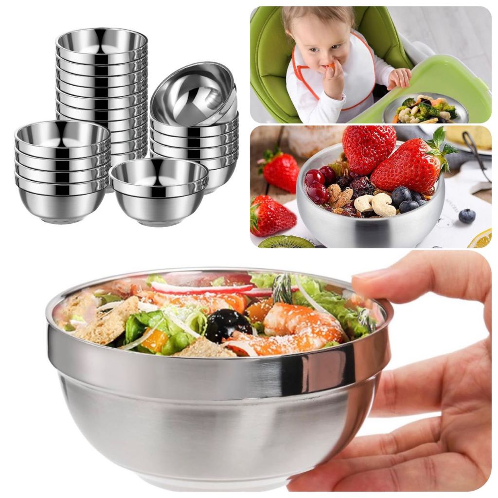 L stainless double walled insulated basin bowl,soup bowls,children bowl ...