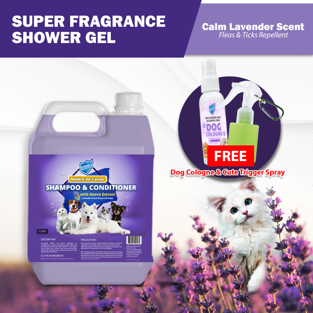 Vunguard Dog&Cat Pet Shampoo & Conditioner Jerrycan w FREE Brush, 2MDC ...