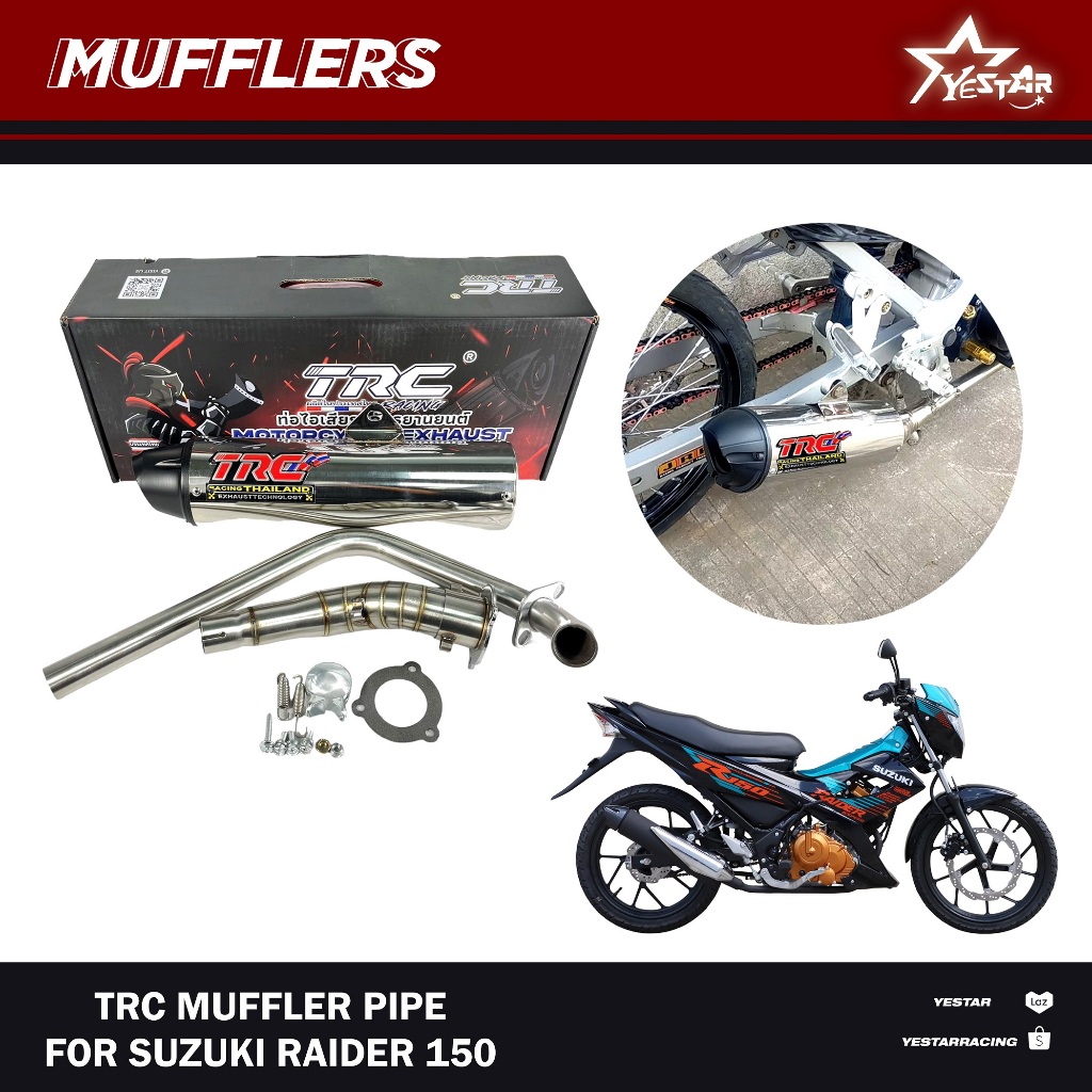 Yestar Muffler Pipe Stainless For Suzuki Raider 150 Carb Made in ...