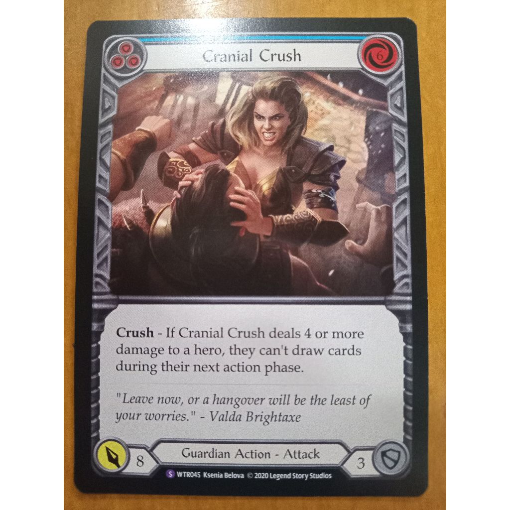 FAB Cranial Crush Super Rare Flesh and Blood TCG Guardian Attack Action ...