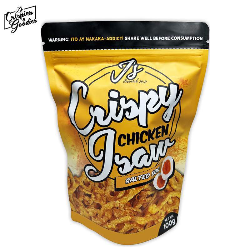 J's Crispy Chicken Isaw - Salted Egg Flavor - 100g | Shopee Philippines