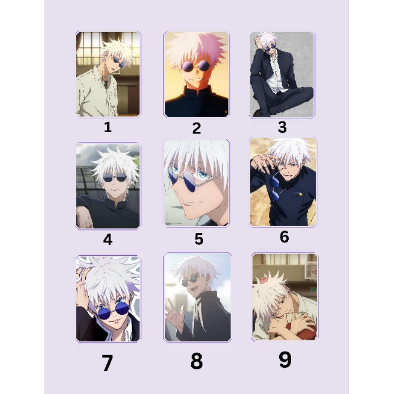 GOJO SATORU PHOTOCARDS ANIME (READ DESCRIPTION) | Shopee Philippines