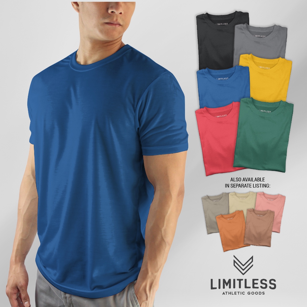 Spuntex Basic Shirt Casual Comfort Tee for Everyday Wear, Light Gym Workout by Limitless 1 ...