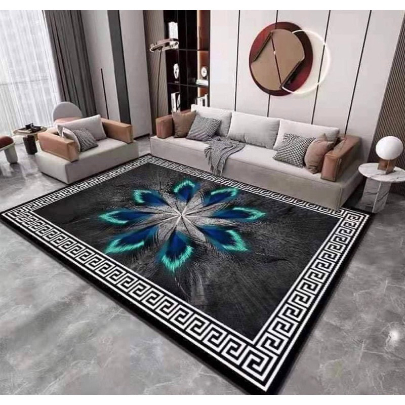 100x160Cm 3D Geometric Carpet Comfortable Lounge Area Rectangle Carpet ...