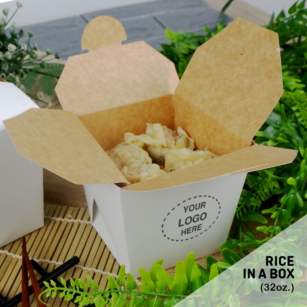 RICE IN A BOX / TAKEOUT BOX / NOODLES BUCKET 32OZ | Shopee Philippines
