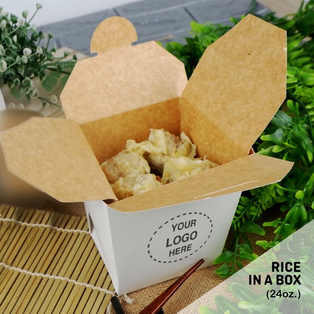 RICE IN A BOX / TAKEOUT BOX / NOODLES BUCKET 24OZ | Shopee Philippines