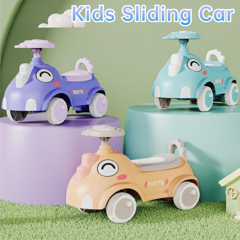Kids Sliding Car Four Wheels Walk-assisted Outdoor Swinging Car Scooter ...