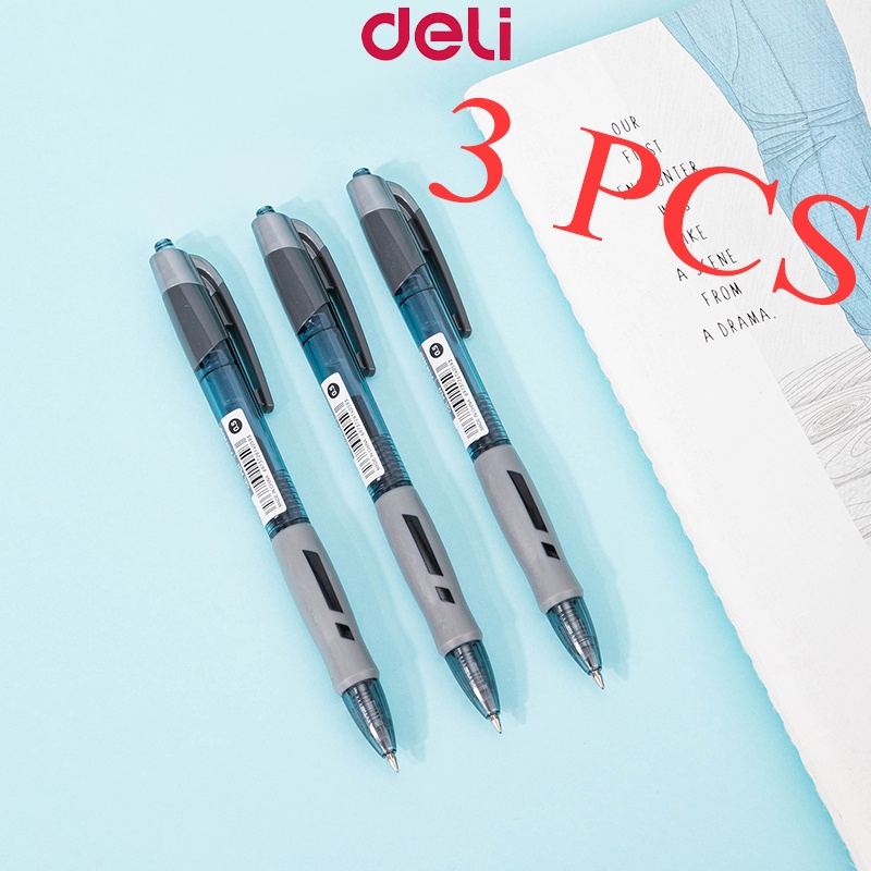 Deli 12PCS SA130 Ballpen 0.35mm Gel Pen Black Quick-Drying School ...