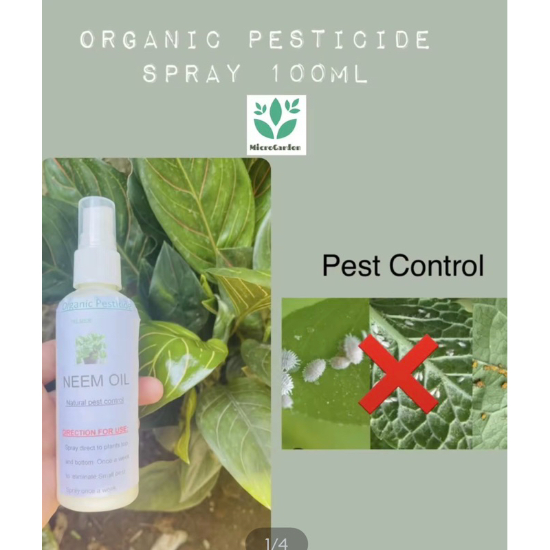 Organic Pesticide Control Pest Plants Spray 100ml neem extract | Shopee ...