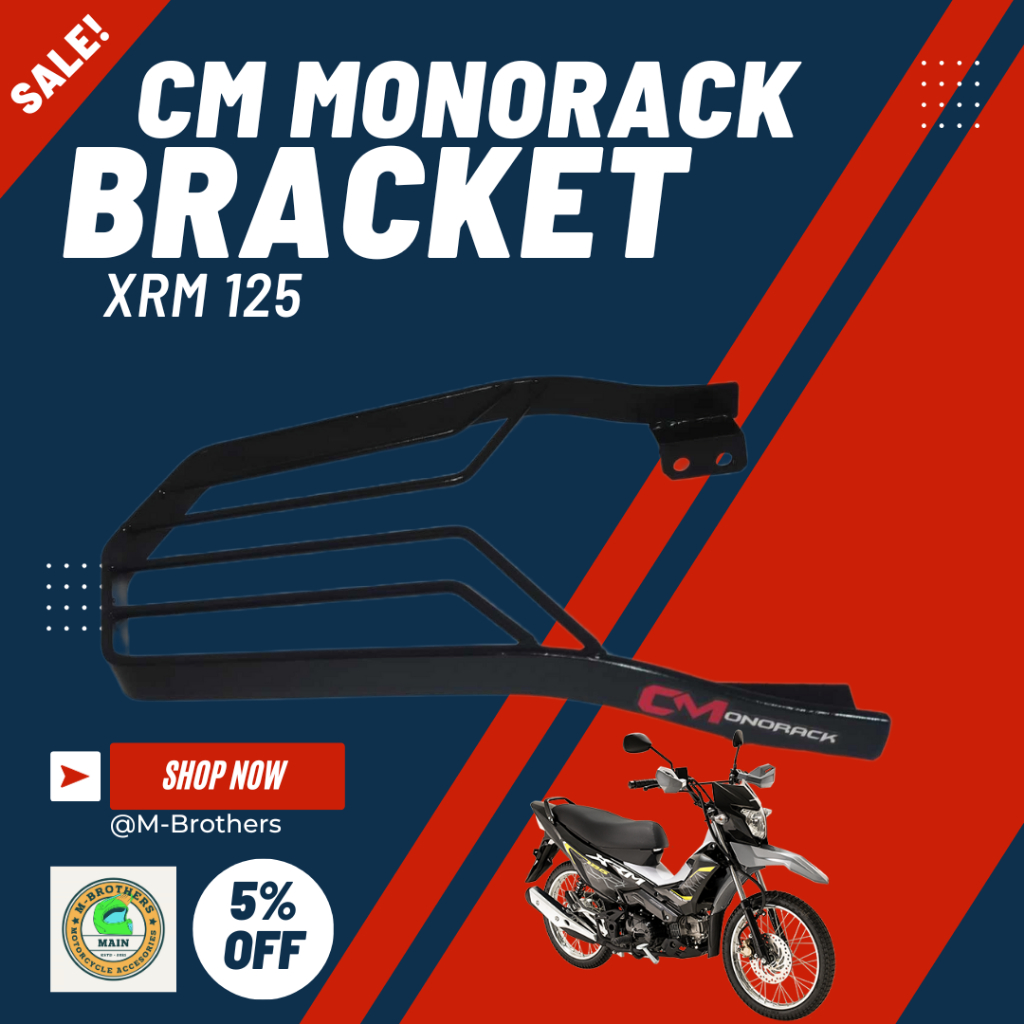 XRM 110 & 125 Round Bar Monorack Bracket | Shopee Philippines