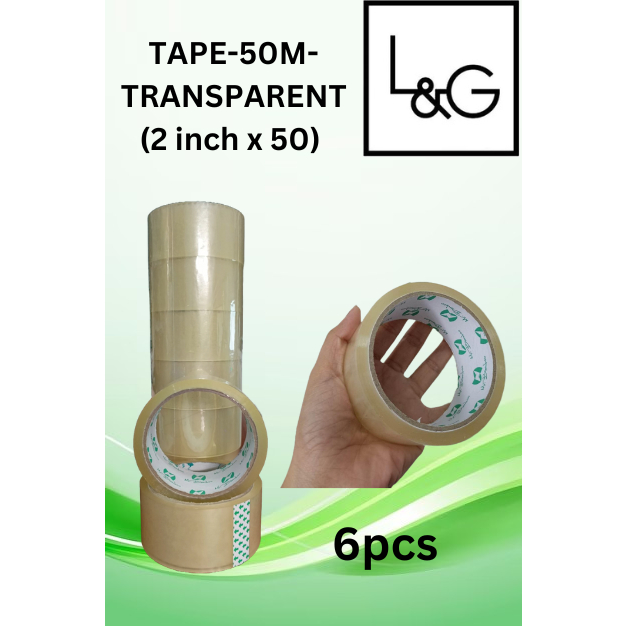 PACKAGING TAPE CLEAR 2inch*50M/100M/200M Strong Packaging Tape (6pcs ...