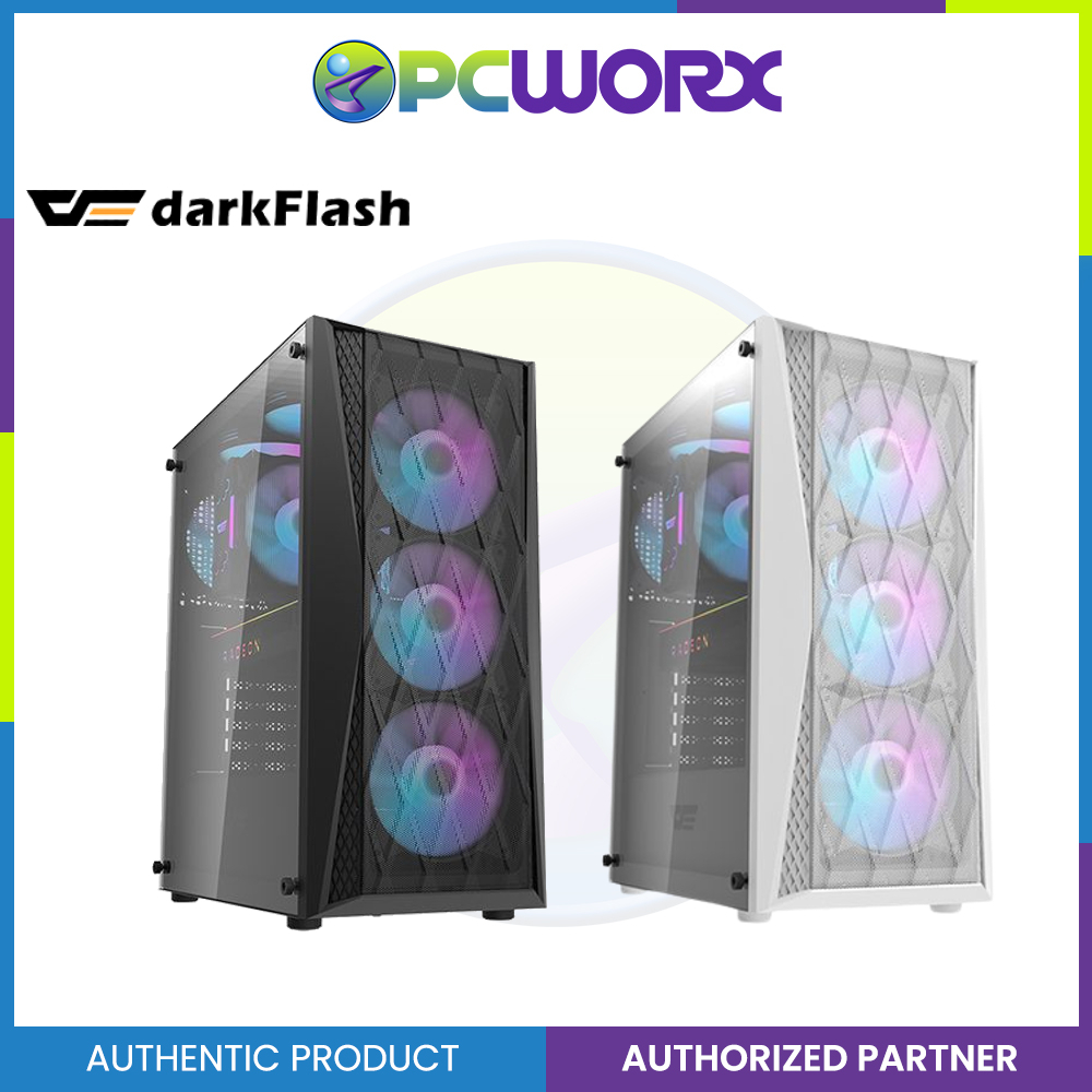Darkflash DK352 Mesh / DK352 Plus TG with 4pcs ARGB Fans Mid-Tower ATX ...