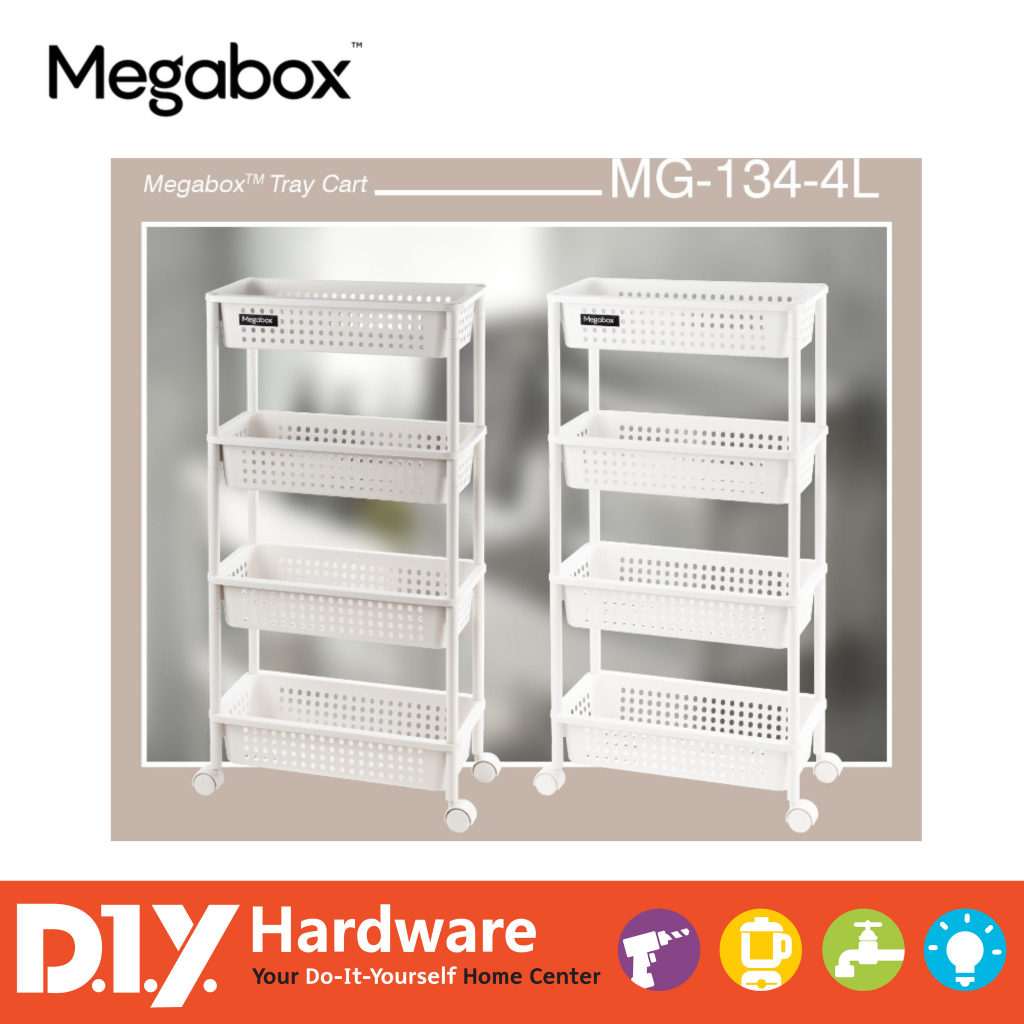 MEGABOX by DIY Hardware MG-134 Wide Tray Cart 4 Layers | Shopee Philippines
