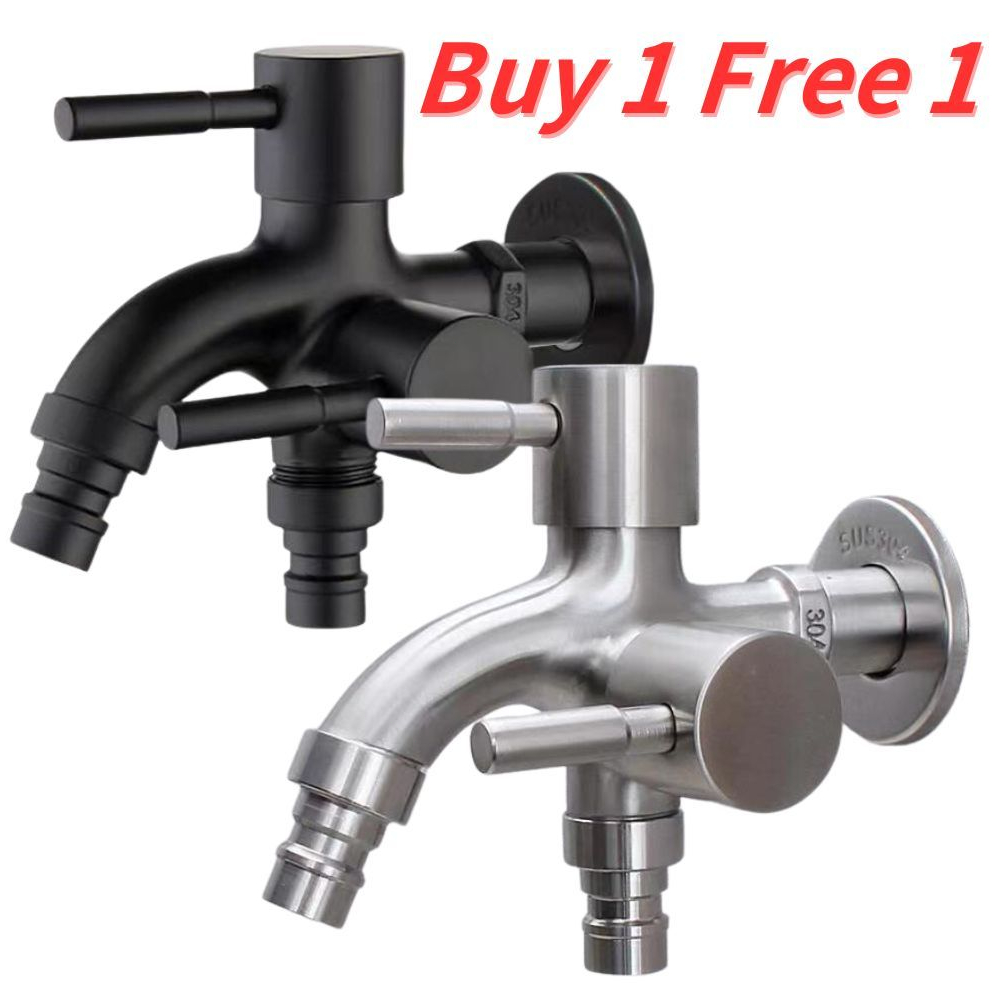 Buy 1 Free 1 Faucet stainless 1 Inlet 2 outlet two-way copper valve ...