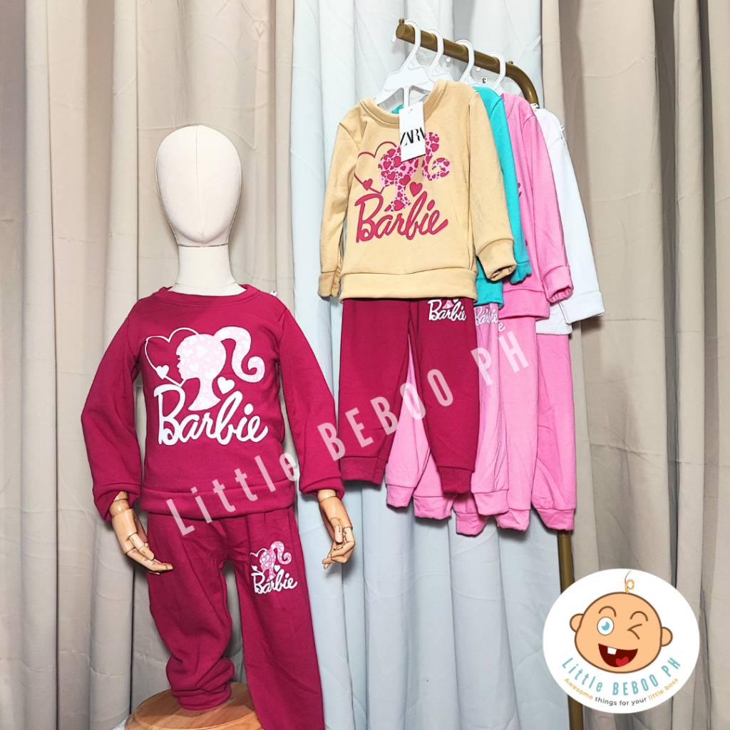 Girls BarbiE Tracksuit Pullover Pajama Terno Made in Vietnam (1 to 5 ...