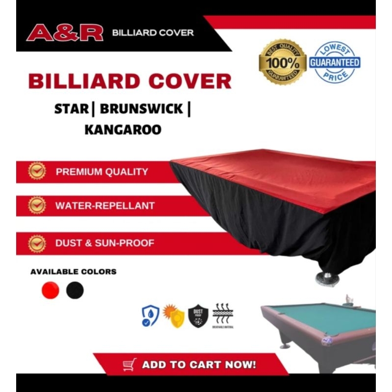 BILLIARD TABLE FULL COVER STANDARD SIZE 5ft x 9ft JUNIOR SIZE 4ft x 8ft ...