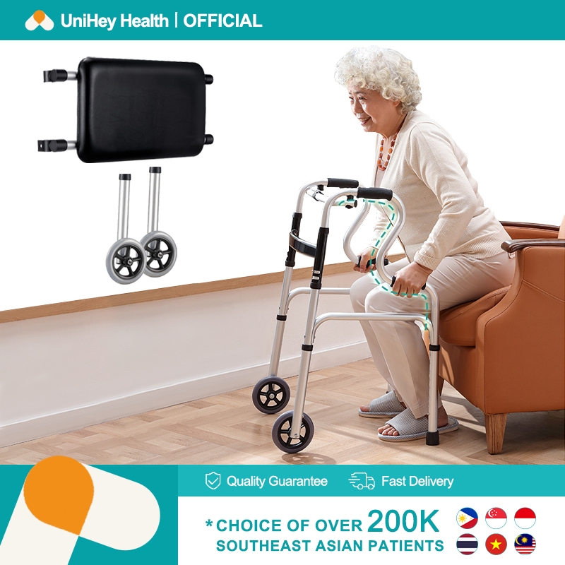 【UniHey】Adult Walker for Senior Citizen Walker with Wheels and Chair ...