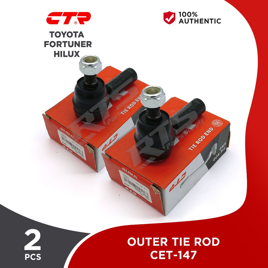 CTR 2PCS Outer Tie Rod for Toyota Fortuner / Hilux 4x4 CET-147 45046-09281 | Shopee Philippines