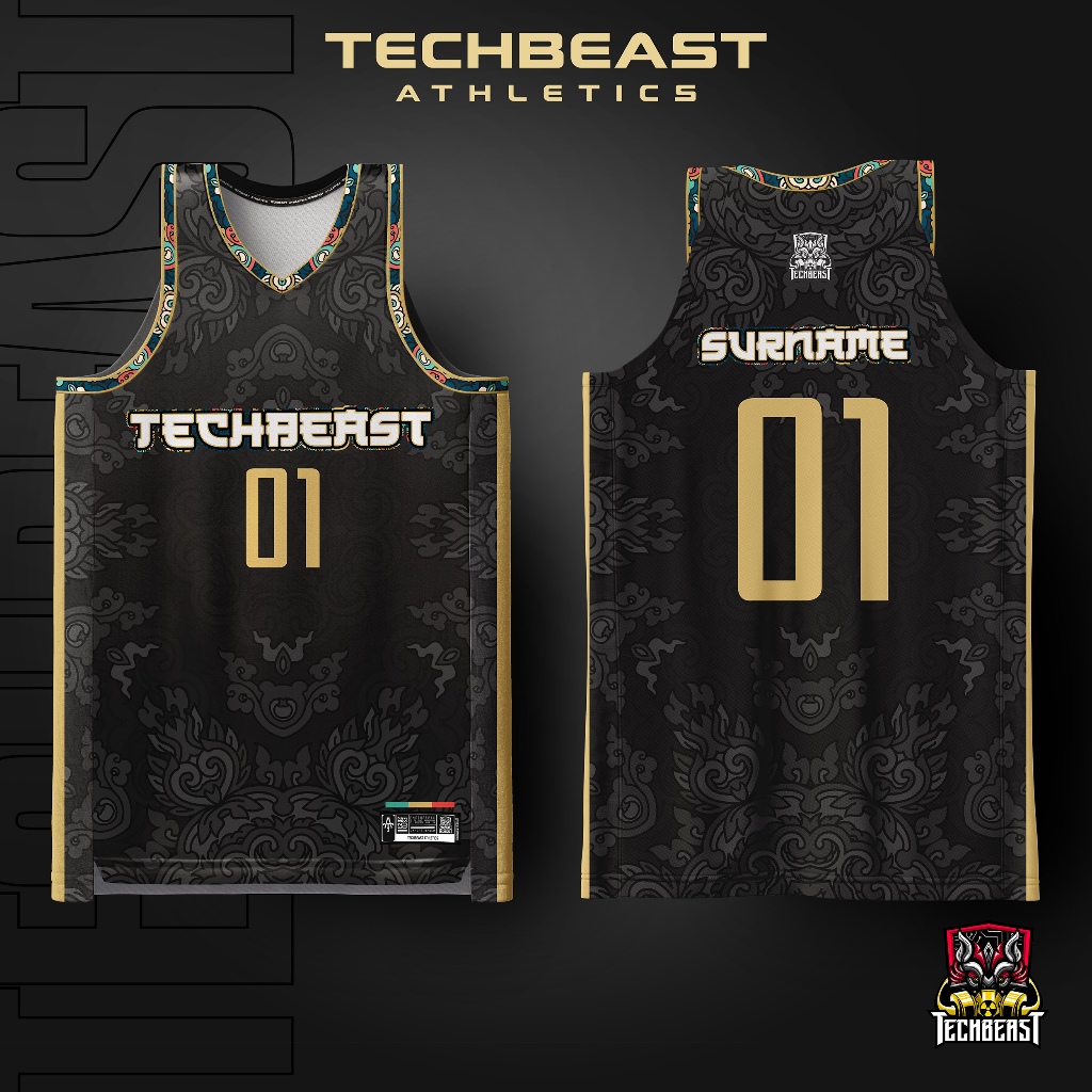 Shogun Full Sublimation Basketball Jersey Techbeast ( CUSTOM NAME + NUMBER ) | Shopee Philippines