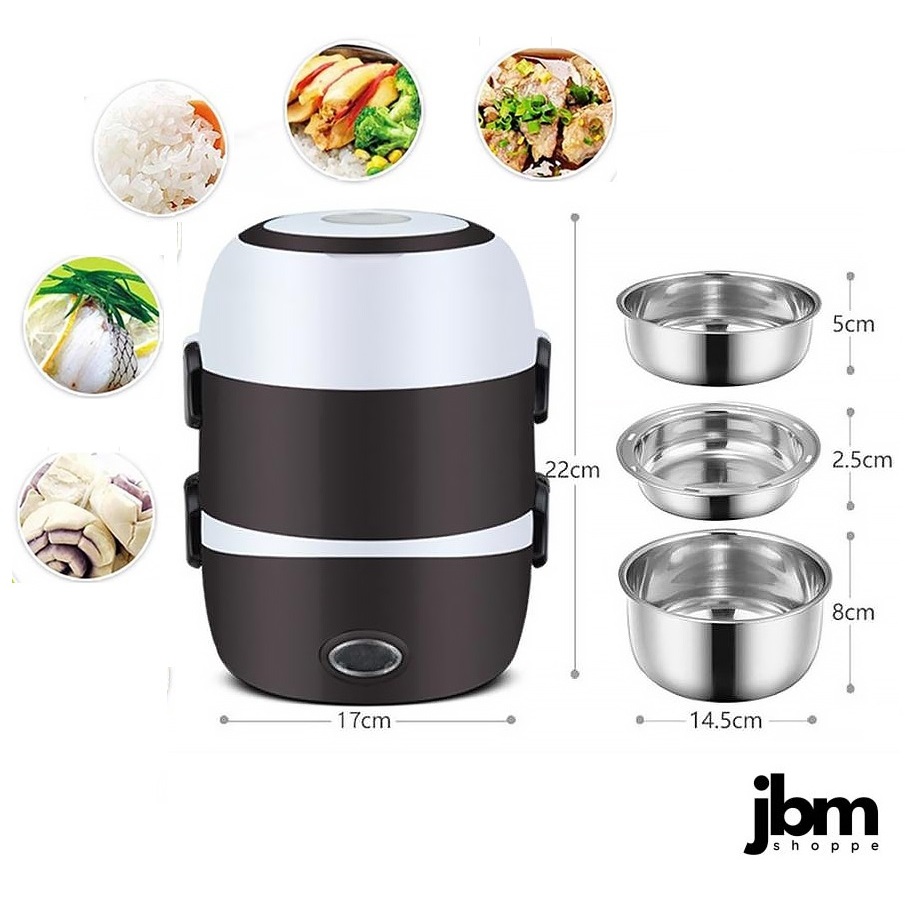 Portable Electric Heating Lunch Box Stainless Steel Electric Lunch Box ...