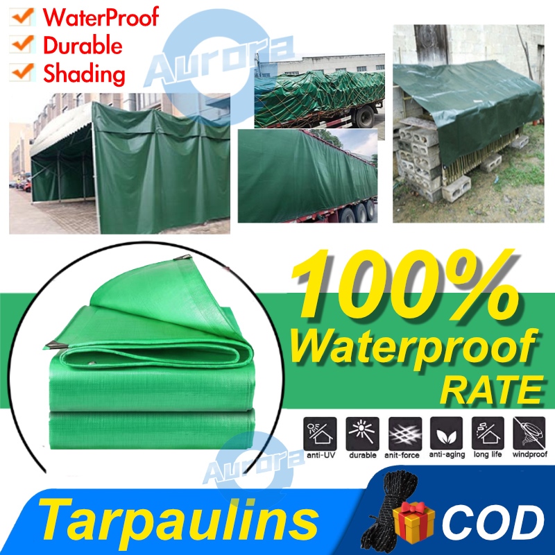 Trapal Waterproof Makapal Tlona Rain Truck Cover Tarpaulin Sunshade Net ...