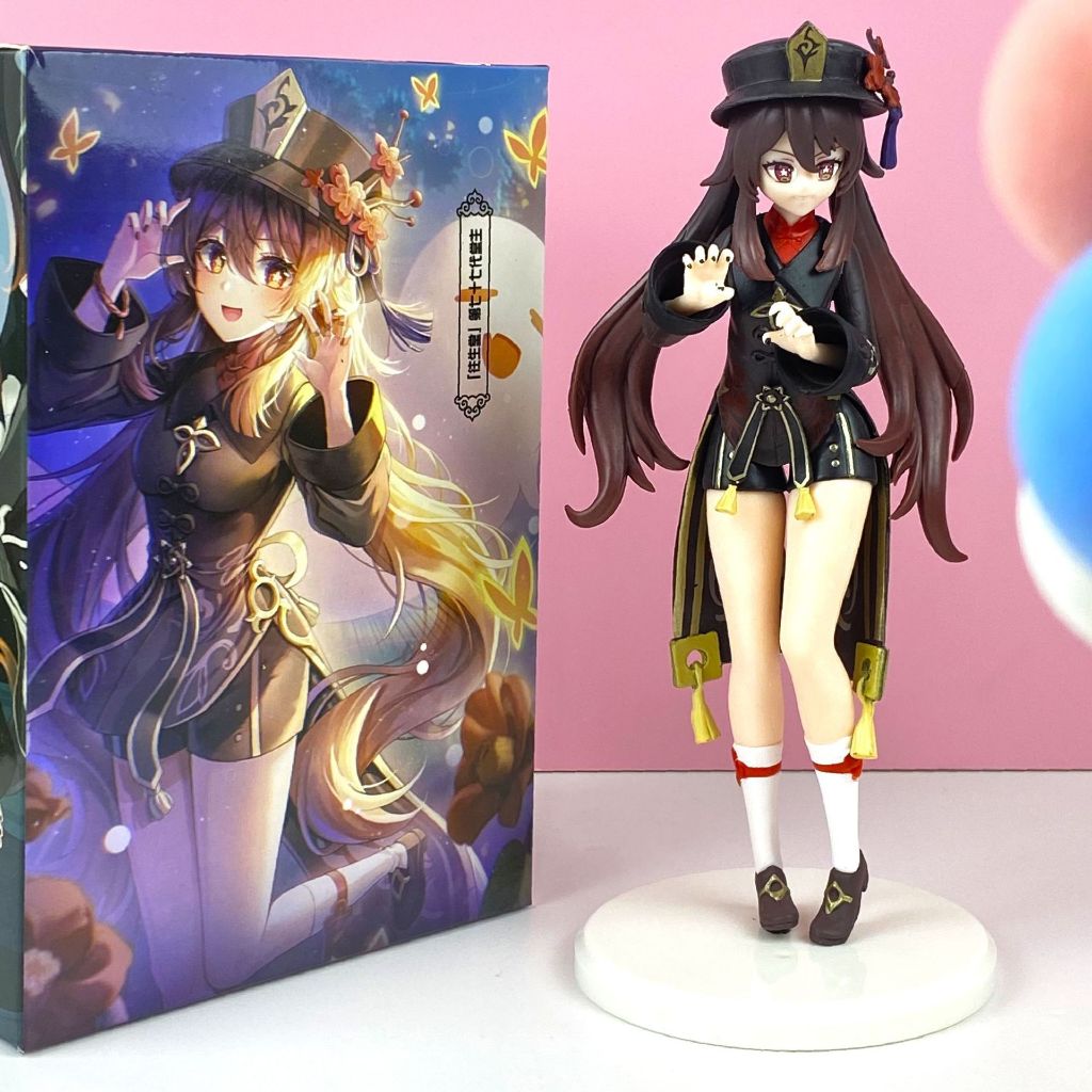 18cm Genshin Hu Tao game character model decorative doll second lovely ...
