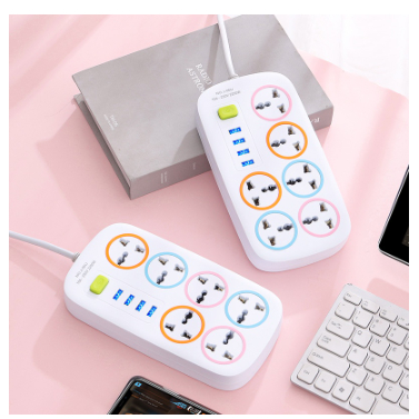 Extension Cord with USB Port Power Strip High-power Multi-switch Socket ...