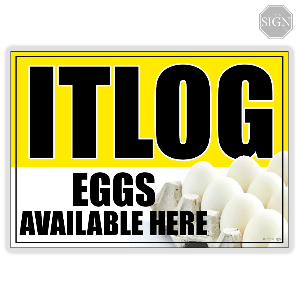 Itlog Eggs Available Here Sari Sari Store Sign - Laminated Signage ...