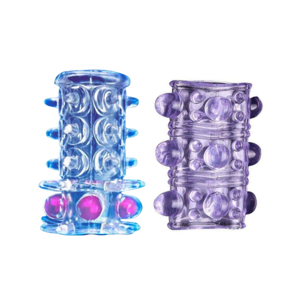 2pcs Dorable Spiky & Dotted Rambutan Silicon Ring Silicon Sensual Toys ...