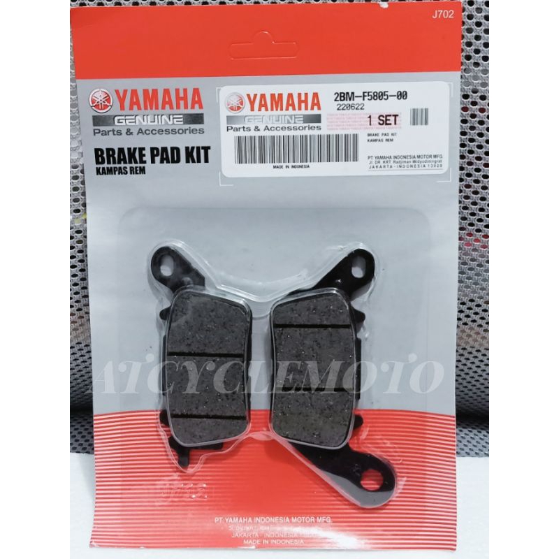 YAMAHA BRAKE PAD FOR NMAX FRONT / AEROX / M3 / MIO SOUL I 125 / GRAVIS/ SIGHT / FAZZIO ORIGINAL ...